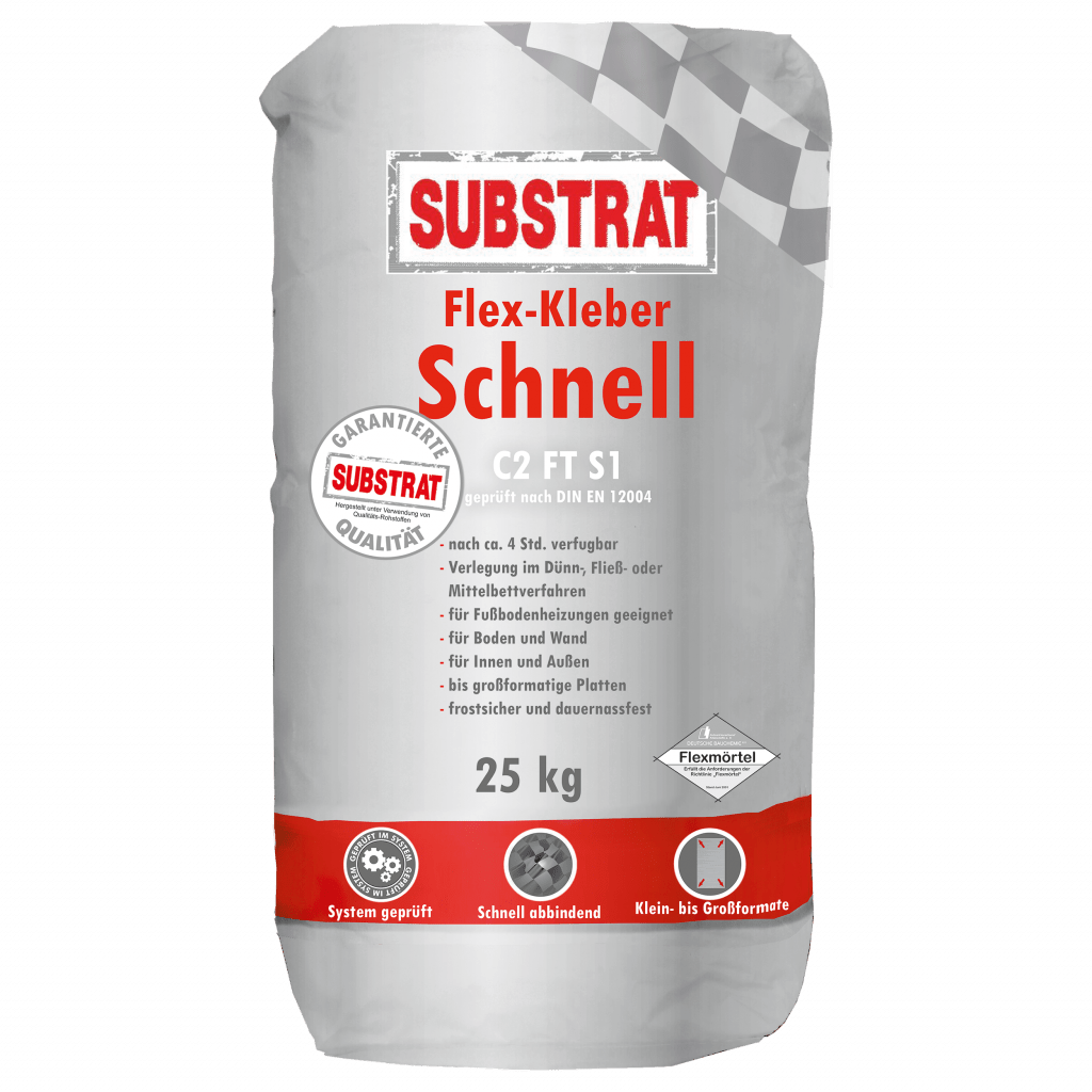 Flex-Kleber Schnell, C2 FT S1, grau, 25 kg – Lion Stone